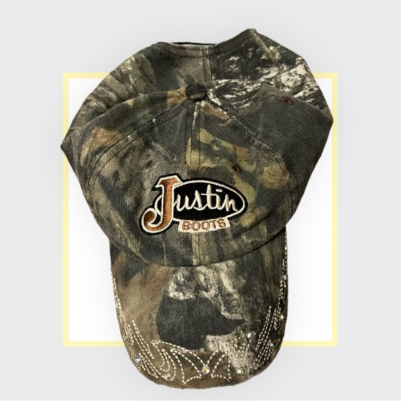Justin Boots | Accessories | Baseball Hat Camo Justin Boots Rhinestone ...